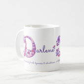 Darlene name meaning decorative D monogram mug | Zazzle