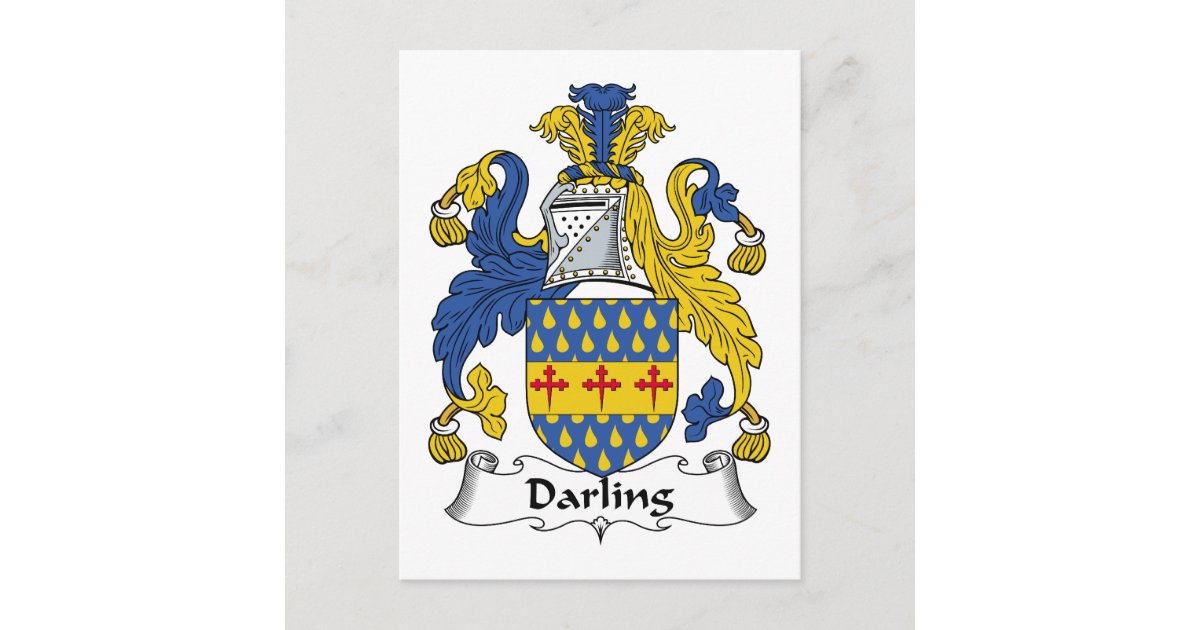 Darling Family Crest Postcard | Zazzle