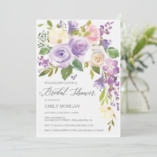 Darling Flora Bridal Shower Invitation | Zazzle