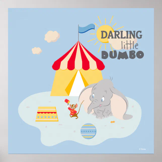 Darling Little Dumbo & Timothy Poster | Zazzle