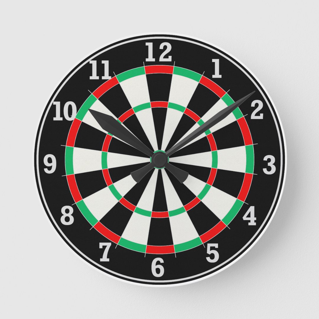 Dart Board Clock small | Zazzle