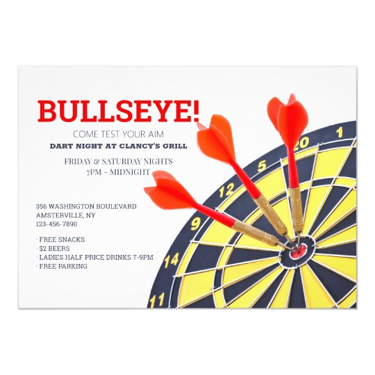 Dart Board Invitation | Zazzle.com