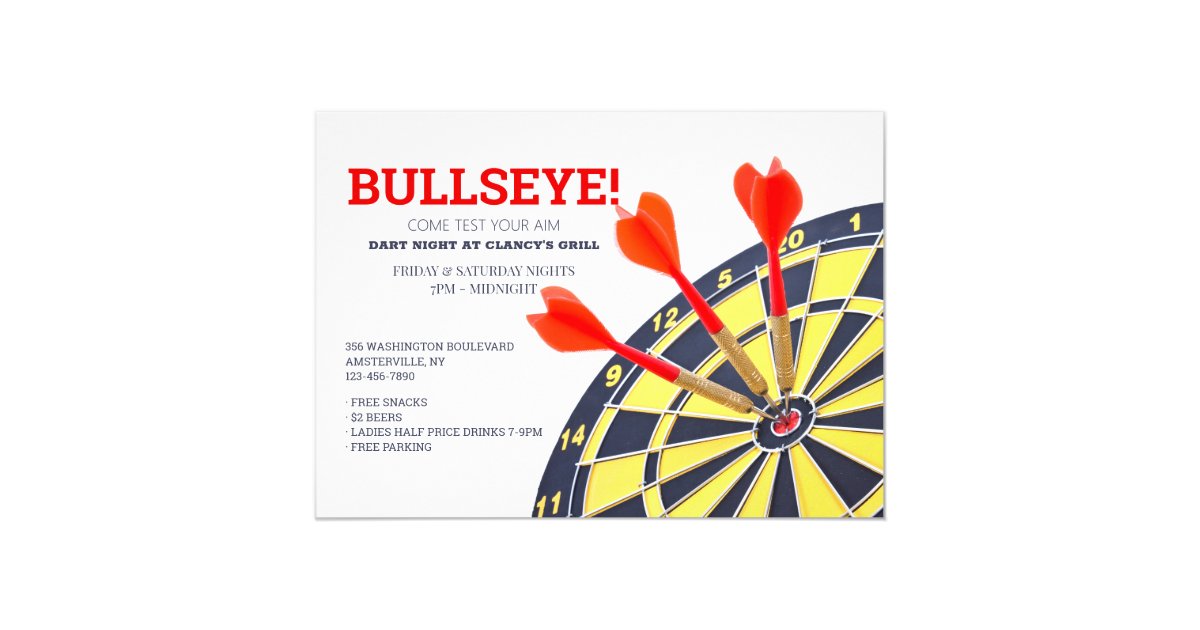Dart Board Invitation | Zazzle.com