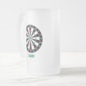 Dart Board Personalized Frosted Glass Beer Mug | Zazzle