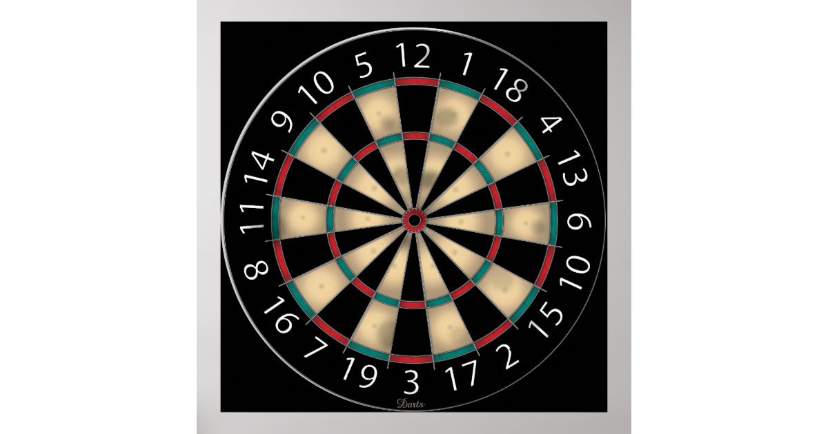 Dart Board Poster | Zazzle