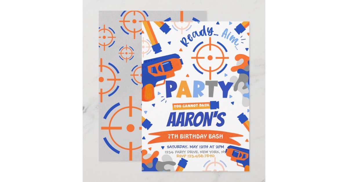 Dart Party Birthday Invitation | Zazzle