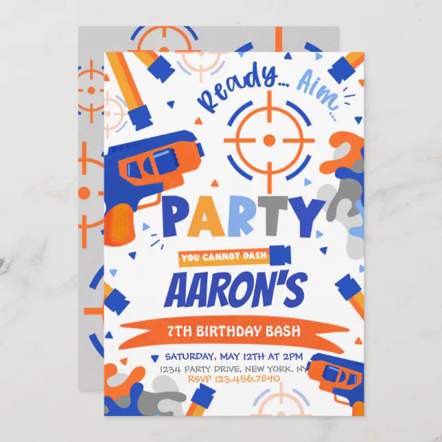Dart Party Birthday Invitation | Zazzle