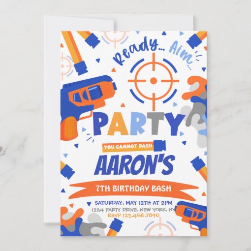 Dart Party Birthday Invitation | Zazzle