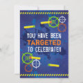 Dart Wars Party Blaster Gun Birthday Invitation | Zazzle