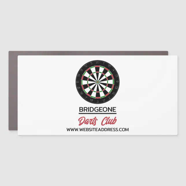 Dartboard Logo Design, Darts Club Car Magnet | Zazzle