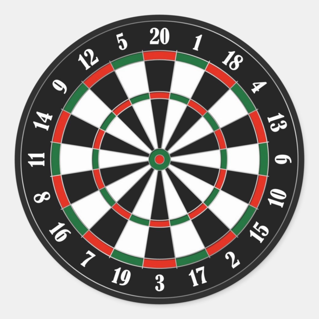 Dartboard Sticker | Zazzle