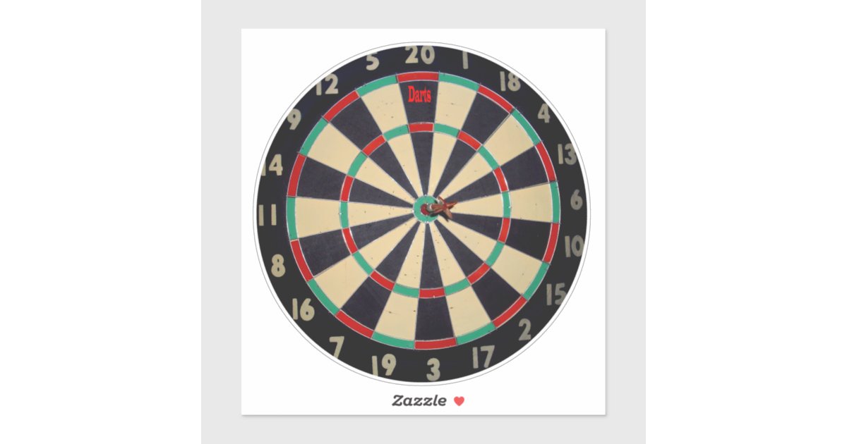 Dartboard With Dart, Sticker | Zazzle