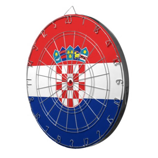 Dartboard with Flag of Croatia | Zazzle