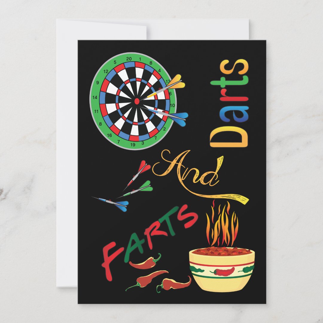 Darts and Farts New Dad Baby Shower Invitation | Zazzle