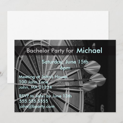 Darts Bachelor Party Invitation Cards | Zazzle