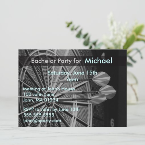 Darts Bachelor Party Invitation Cards | Zazzle