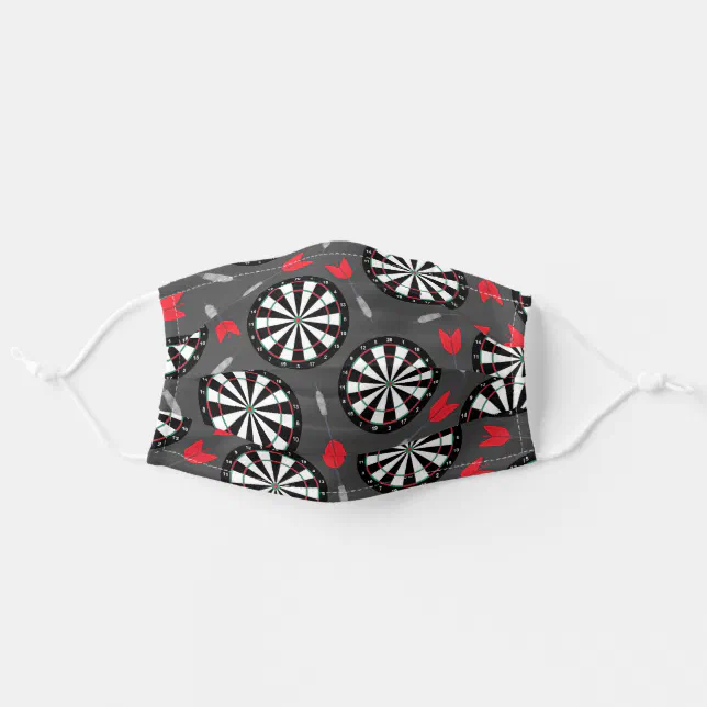 Darts Board Cute Sports Bar Game Print Adult Cloth Face Mask | Zazzle