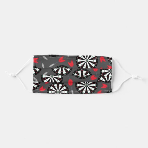 Darts Board Cute Sports Bar Game Print Adult Cloth Face Mask | Zazzle