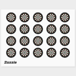 Darts Classic Round Sticker | Zazzle