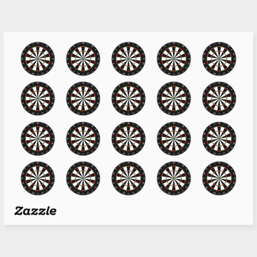 Darts Classic Round Sticker | Zazzle
