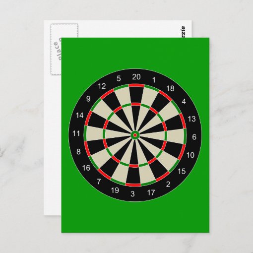 darttarget_Vector_Clipart DARTS DARTBOARD TARGET Postcard | Zazzle