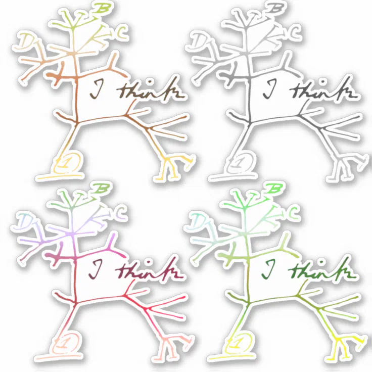 Darwin I think – tree of life Sticker | Zazzle