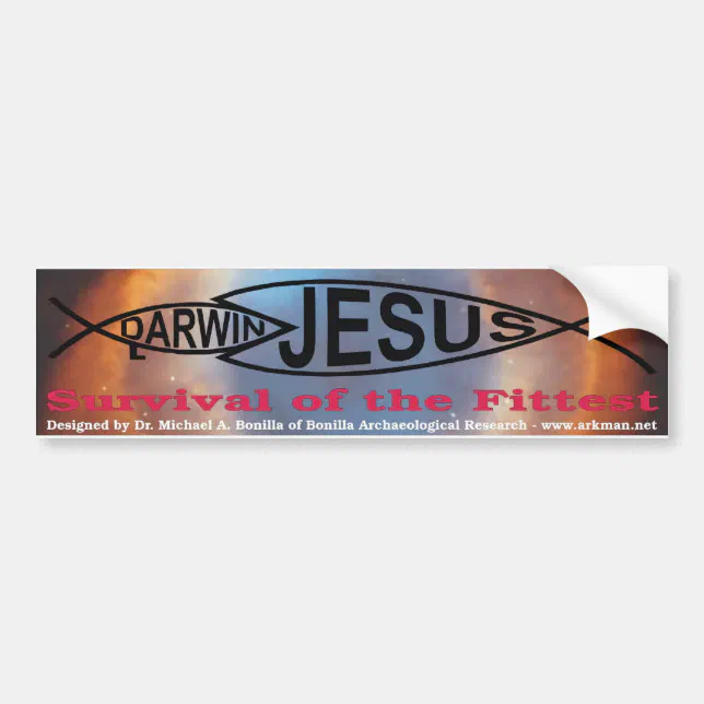 Darwin vs. Jesus bumper sticker | Zazzle