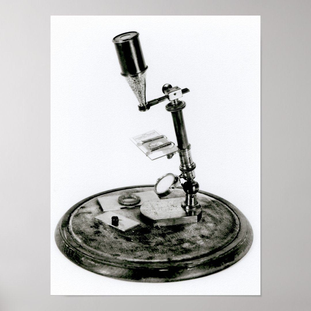 Darwin's microscope poster | Zazzle