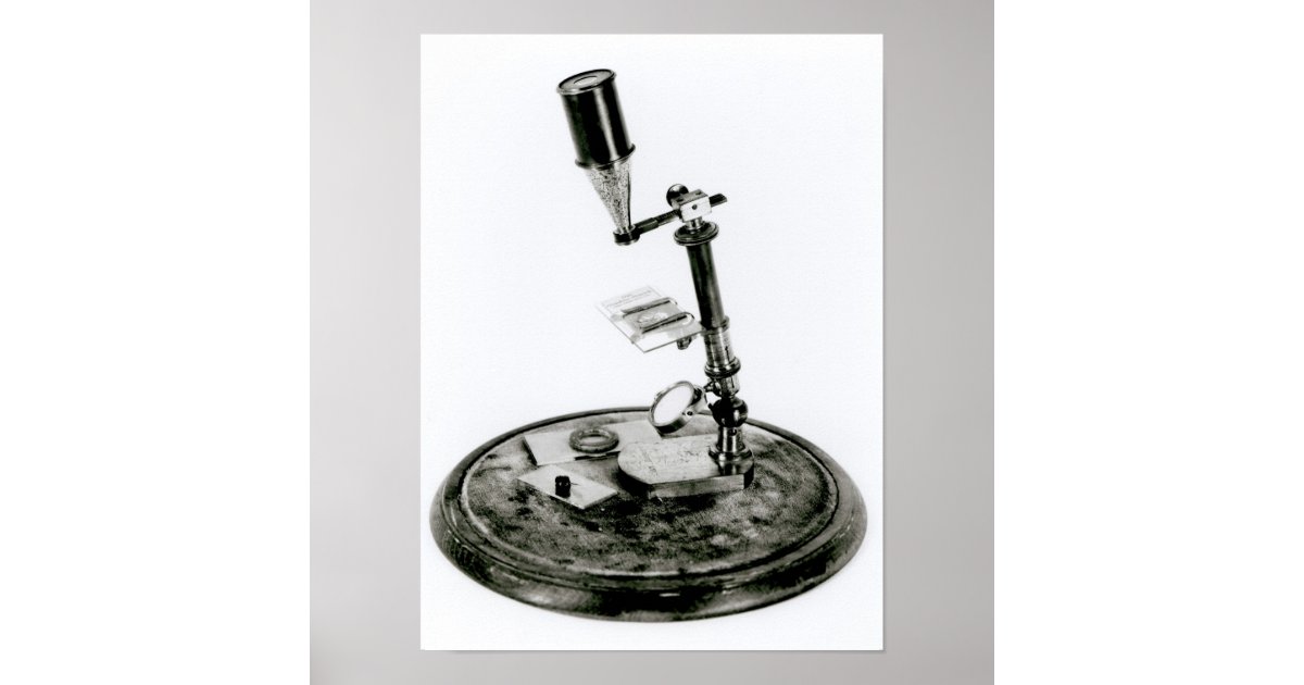 Darwin's microscope poster | Zazzle
