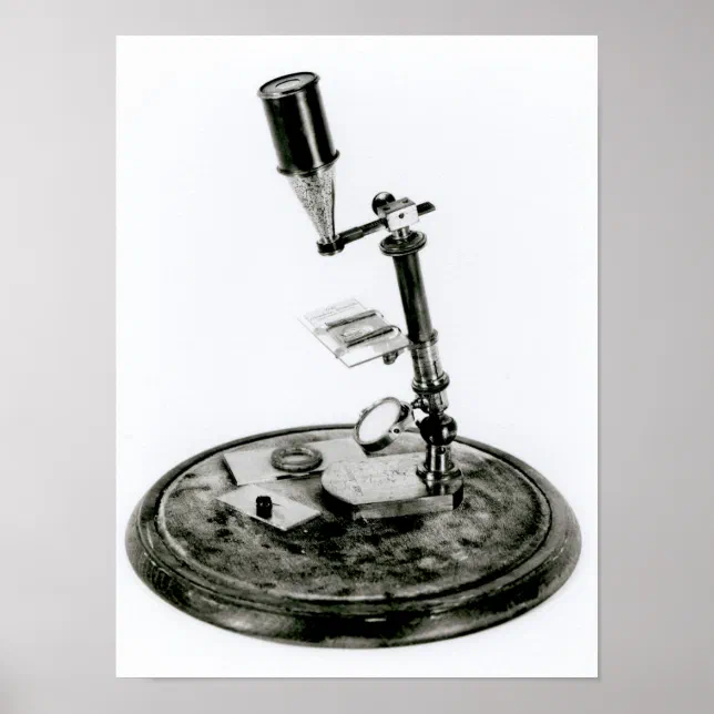 Darwin's microscope poster | Zazzle