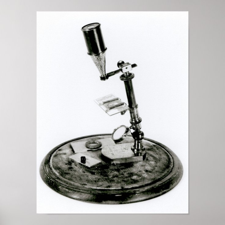 Darwin's microscope poster | Zazzle