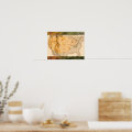 Darwin's World Twisted Earth Map w/background Poster | Zazzle