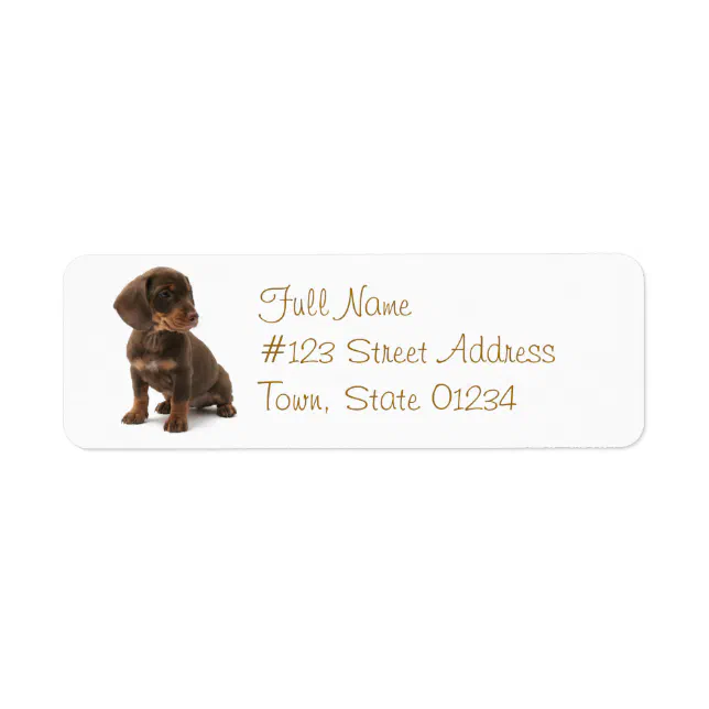 Daschund Dog Return Address Label | Zazzle