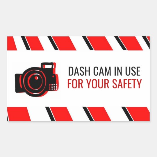 'Dash Cam in Use' Sticker | Zazzle.com