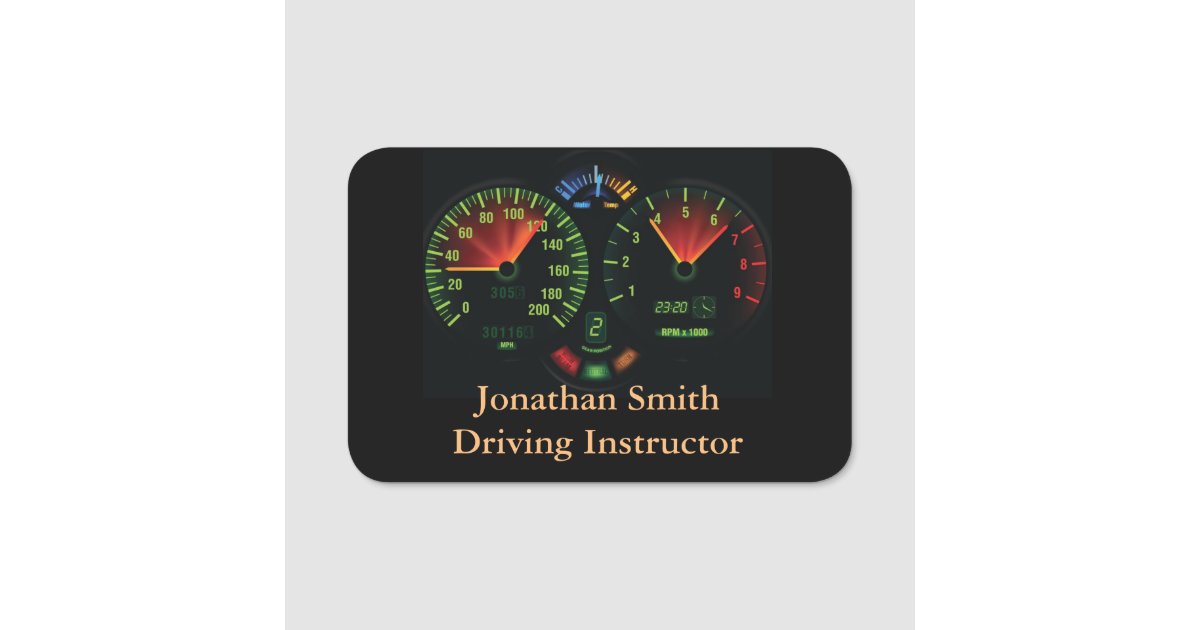 Dashboard Design Name Tag | Zazzle