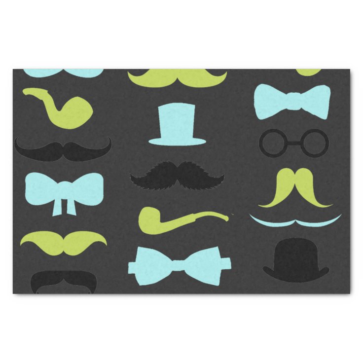Dashing Little Man Mustache Party Tissue Paper | Zazzle