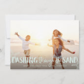Dashing Through the Sand | Christmas Holiday Card | Zazzle
