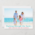 Dashing Through The Sand Holiday Photo Card | Zazzle