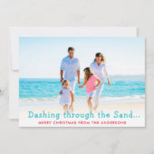 Dashing Through The Sand Holiday Photo Card | Zazzle