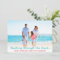 Dashing Through The Sand Holiday Photo Card | Zazzle