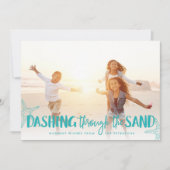 Dashing Through the Sand | Holiday Photo Card | Zazzle