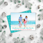 Dashing Through The Sand Holiday Photo Card | Zazzle