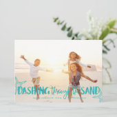Dashing Through the Sand | Holiday Photo Card | Zazzle