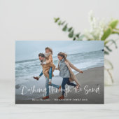 Dashing through the Sand | Photo Coastal Beach Holiday Card | Zazzle