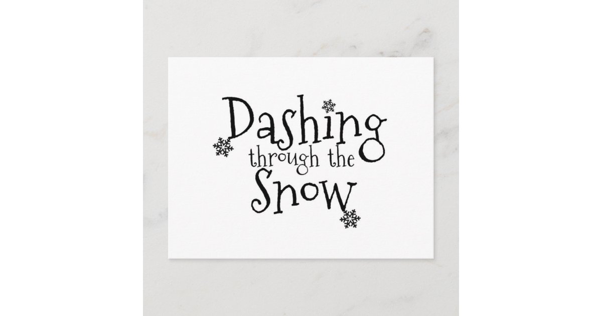 Dashing through the Snow | Postcard | Zazzle