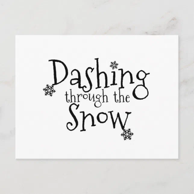 Dashing through the Snow | Postcard | Zazzle