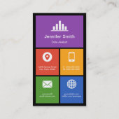 Data Analyst - Colorful Tiles Creative Business Card | Zazzle