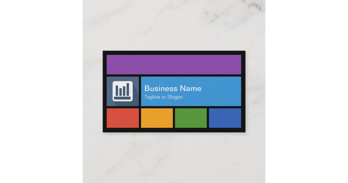 Data Analyst - Colorful Tiles Creative Business Card | Zazzle