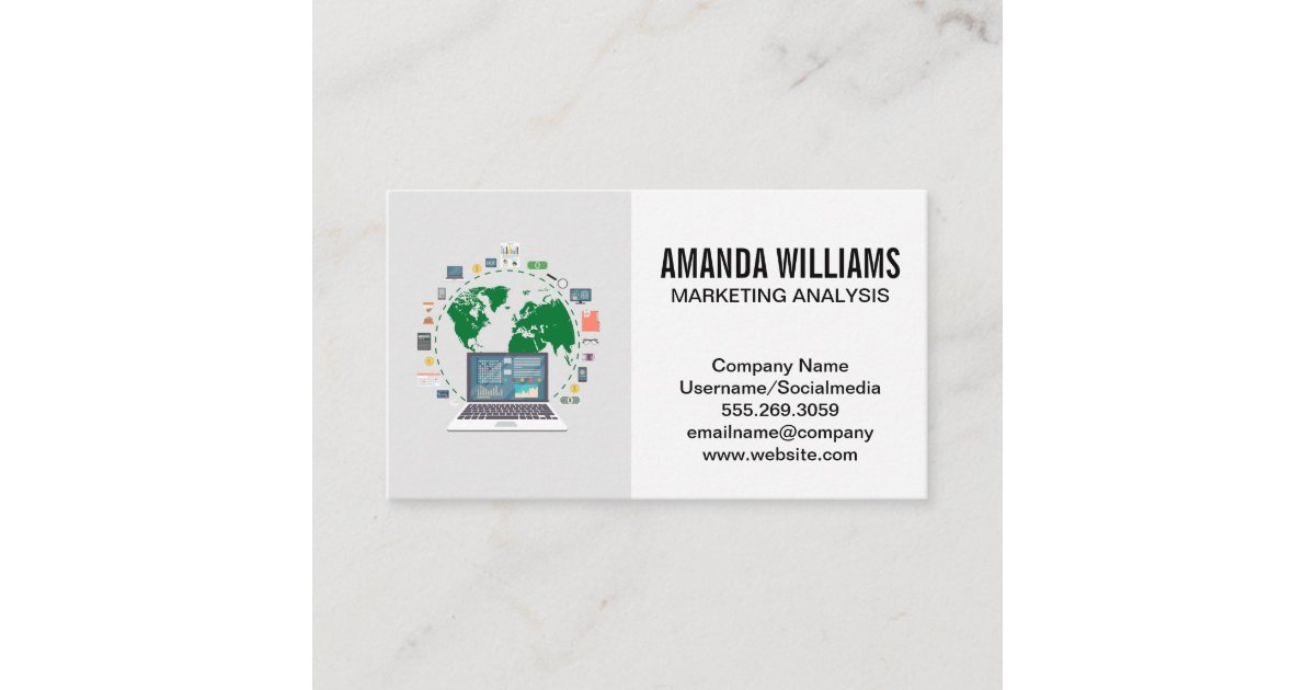 Data Analyst | Graph Chart Business Card | Zazzle