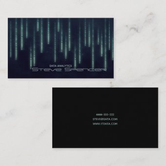 Data Analytics IT manager Coder Business Card | Zazzle